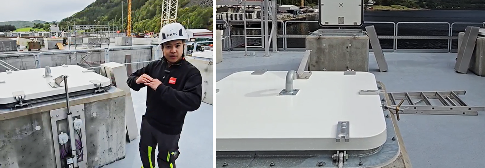 Safe hatch opening system on foremast | Servi case | Servi